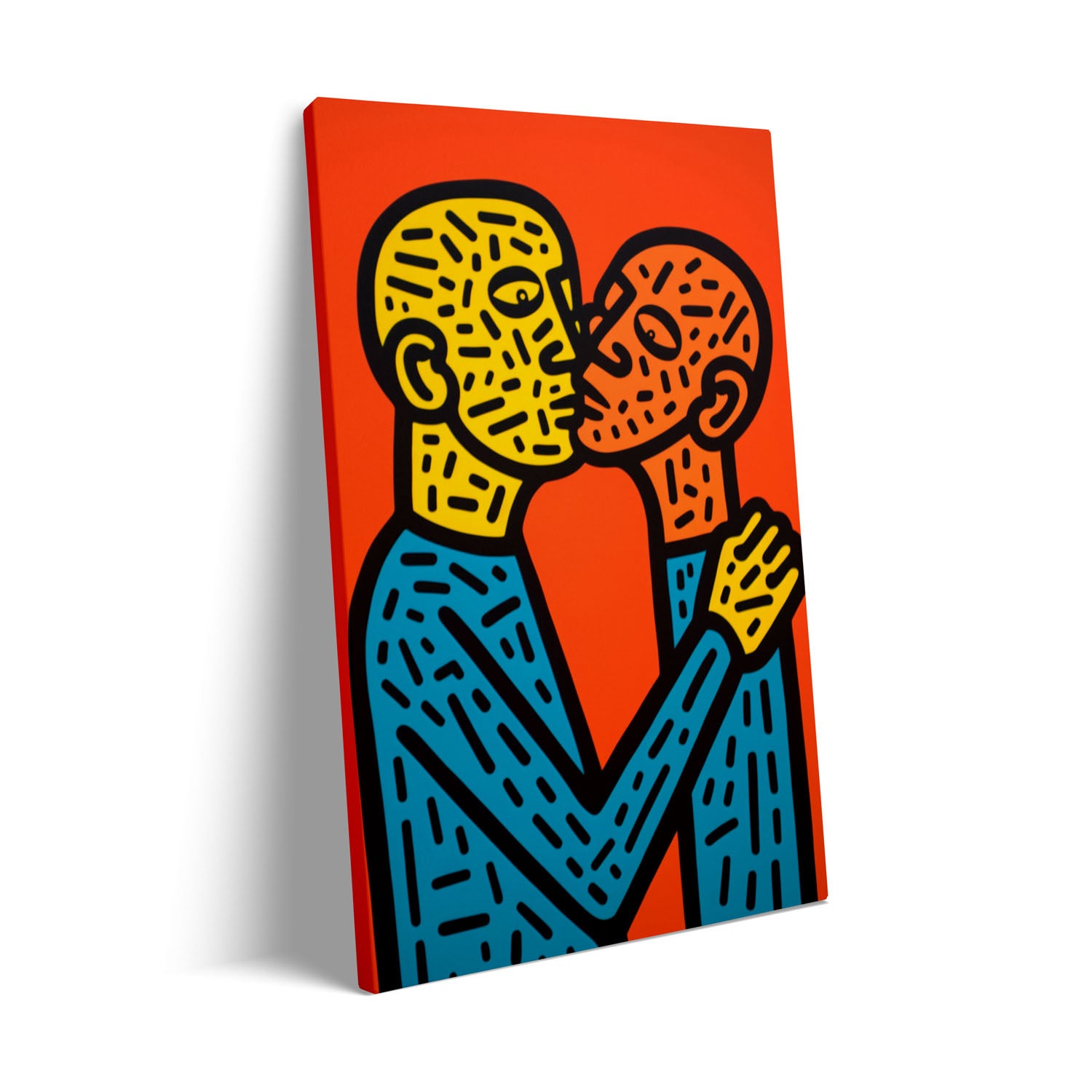Buy Art Prints|The Hug - Keith Haring|Unique Art|RareMango