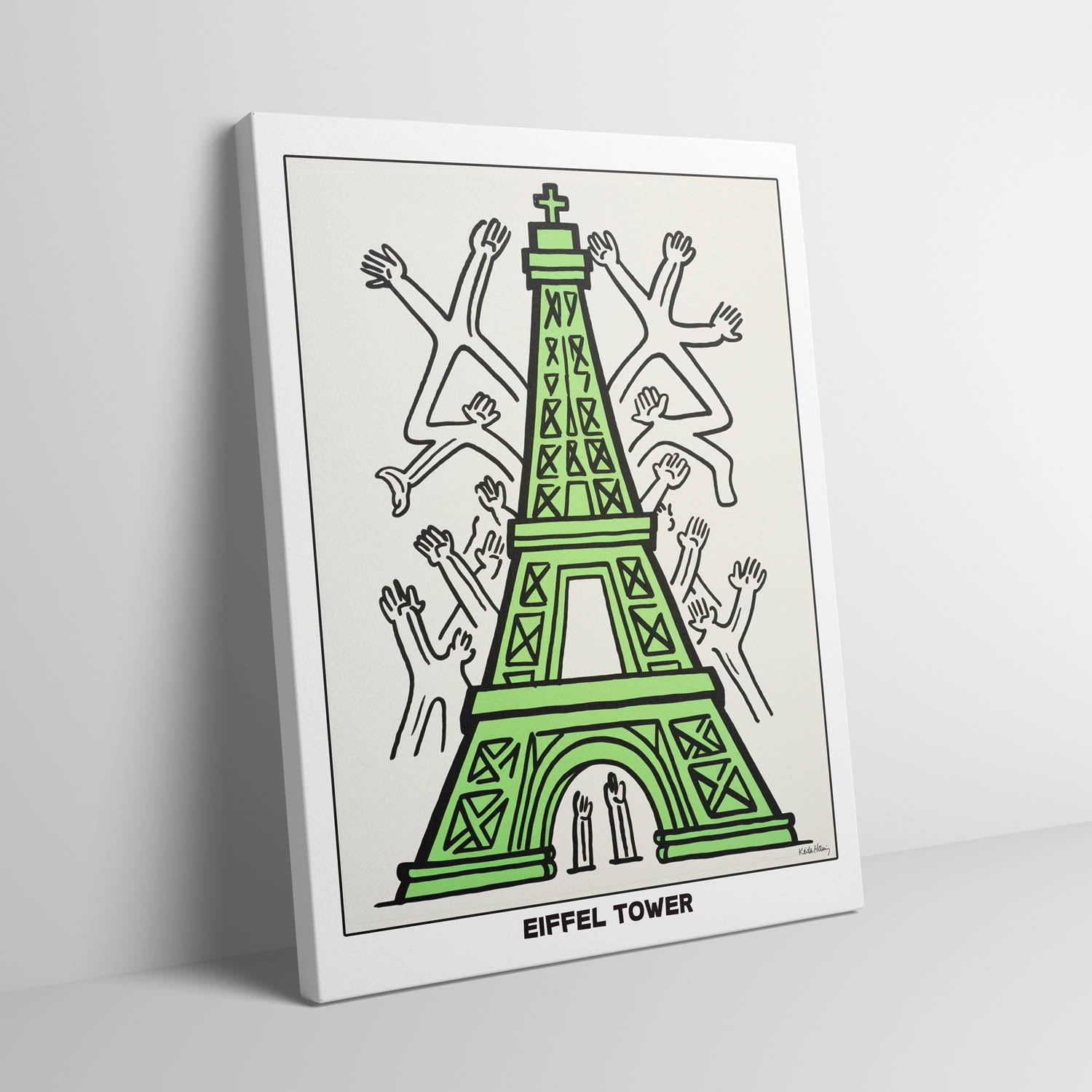 Buy Canvas Art|Eiffel Tower - Keith Haring|Unique|RareMango